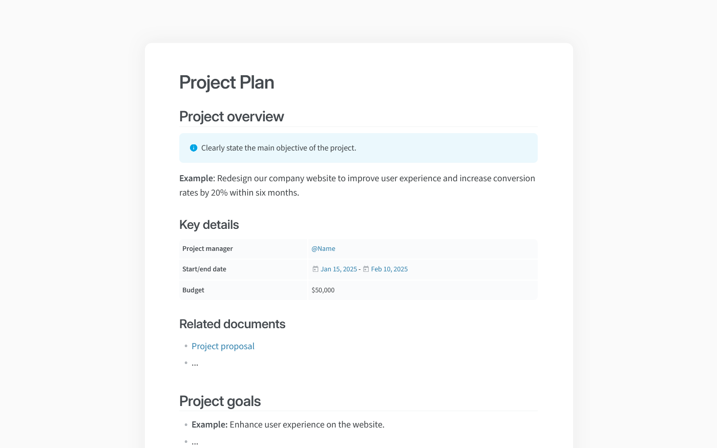 How To Write A Project Plan Template And Examples